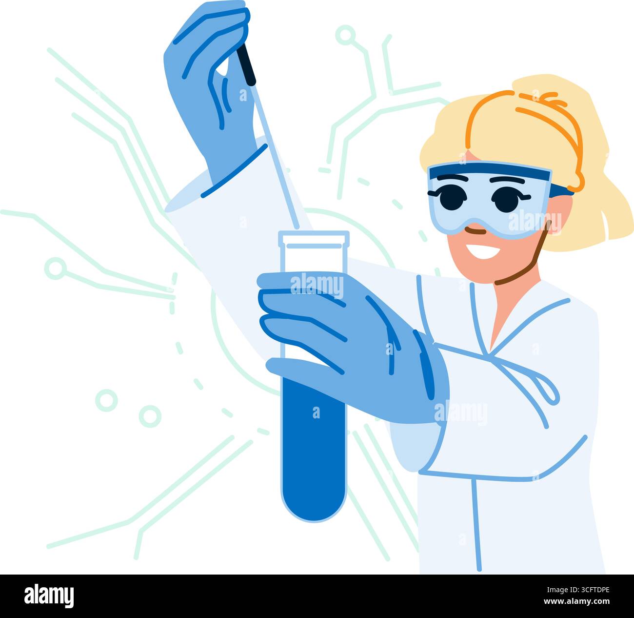 Woman scientist genetics science Cut Out Stock Images & Pictures - Alamy