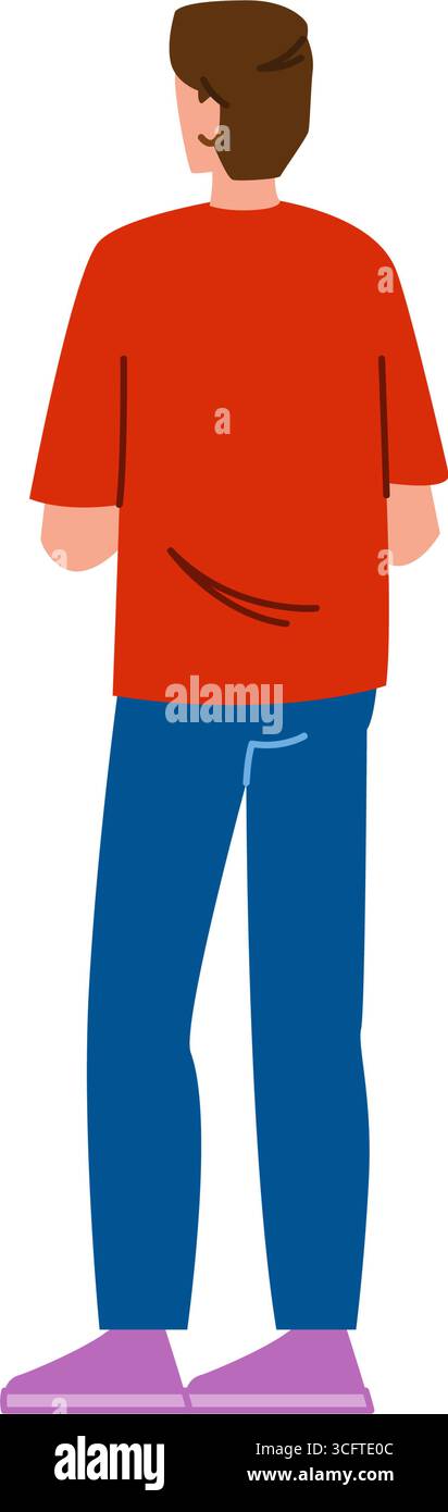 Rear view back turned Cut Out Stock Images & Pictures - Alamy