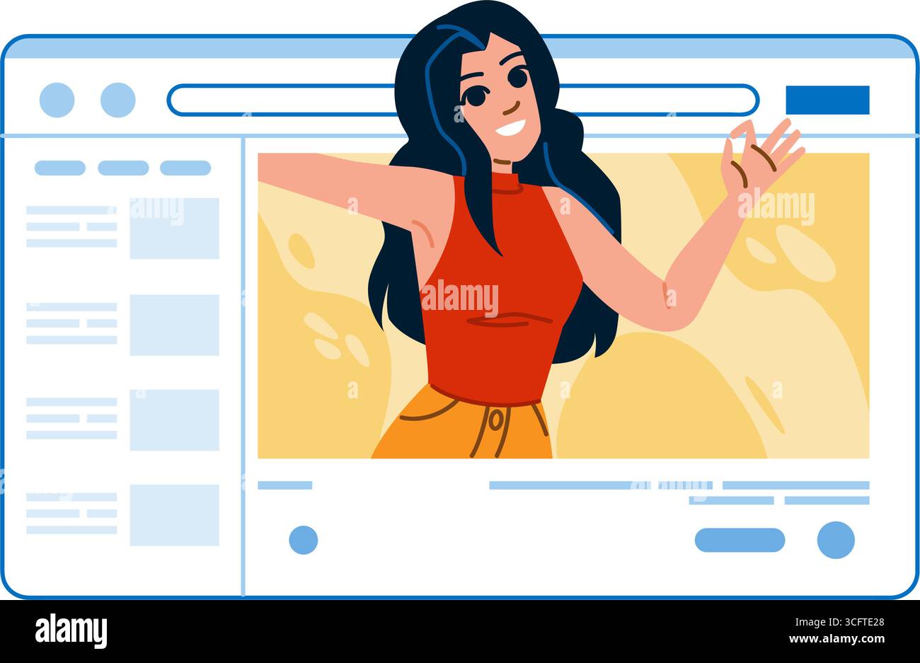 Content adult woman in Stock Vector Images - Alamy