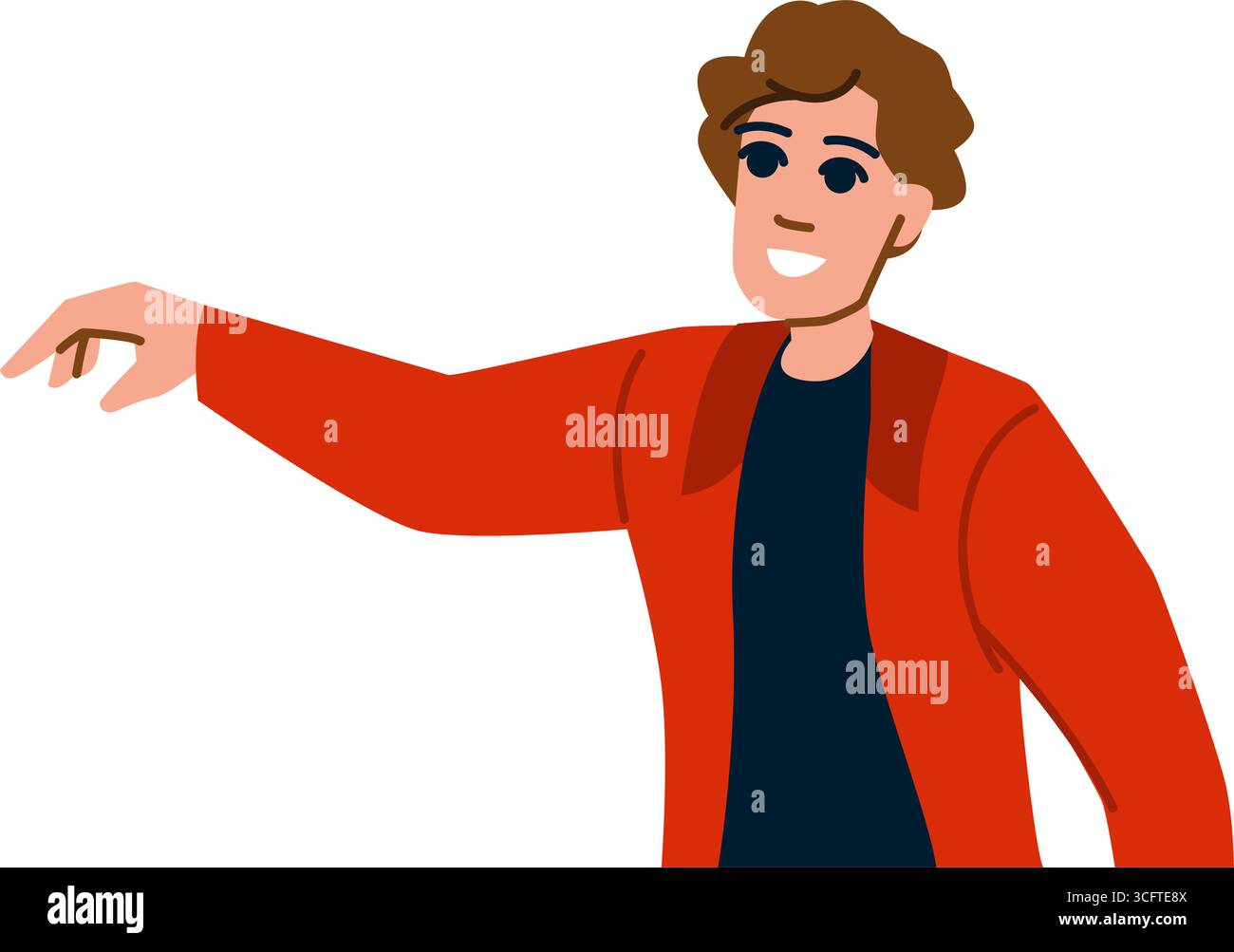 Man smiling finger pointing Stock Vector Images - Alamy