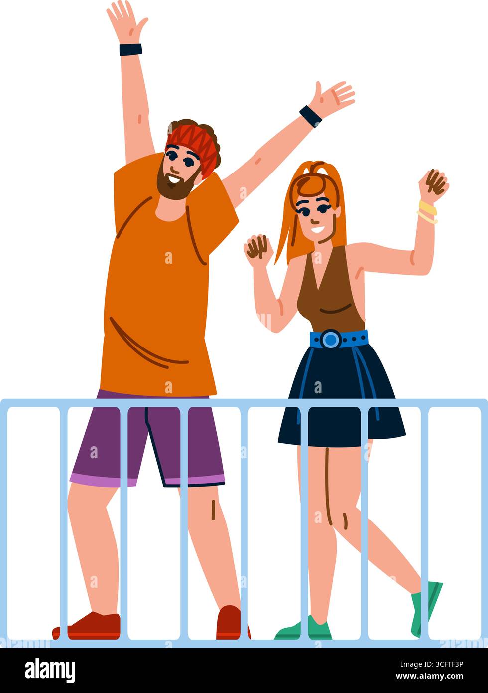 Music festival outdoor people Stock Vector Images - Alamy