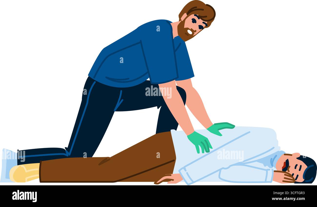 Cpr chest compressions on Stock Vector Images - Alamy