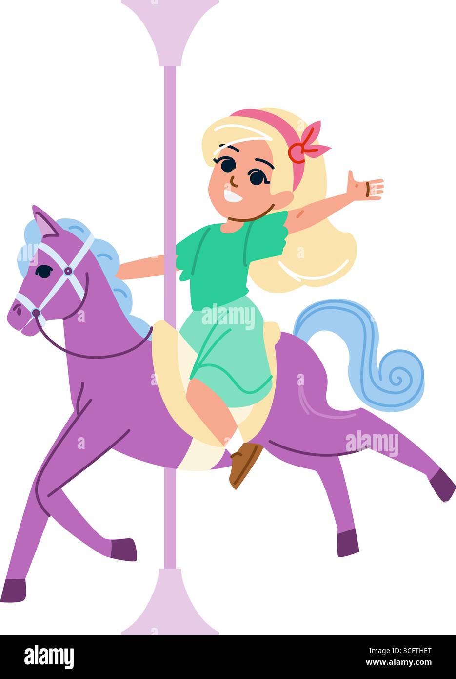 Amusement park family smiling Stock Vector Images - Alamy