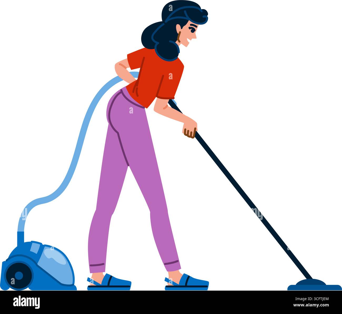 Cleaning service woman using Stock Vector Images - Alamy