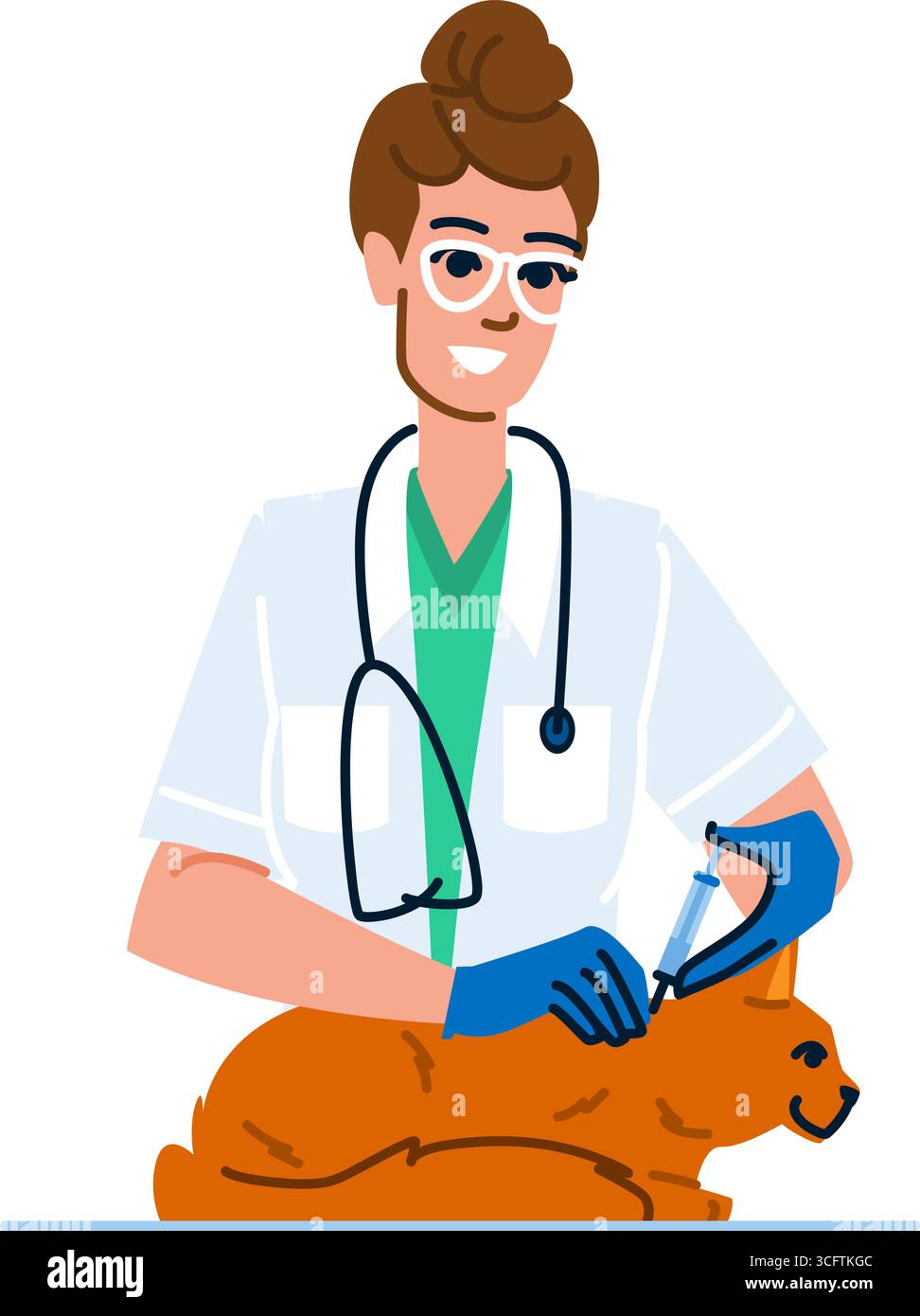 Dog vaccination pet injection Stock Vector Images - Alamy