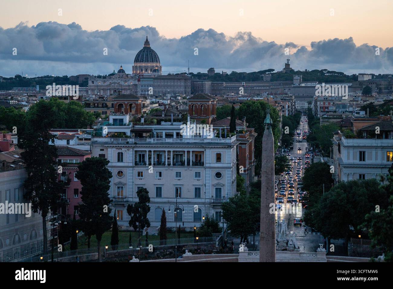 Daily Life in Rome A general view showing buildings in a street on May ...