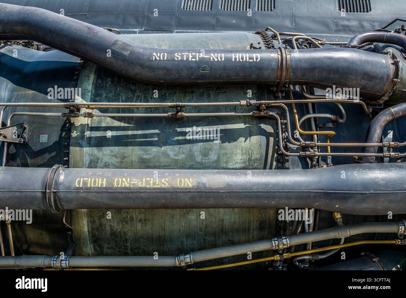 Closeup of the Pratt & Whitney J58 jet engine that powered the Lockheed ...