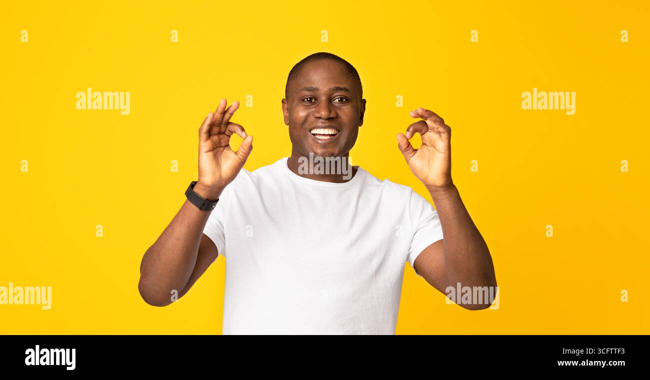 Excellent result, success, good mark, emotions and gesture Stock Photo ...