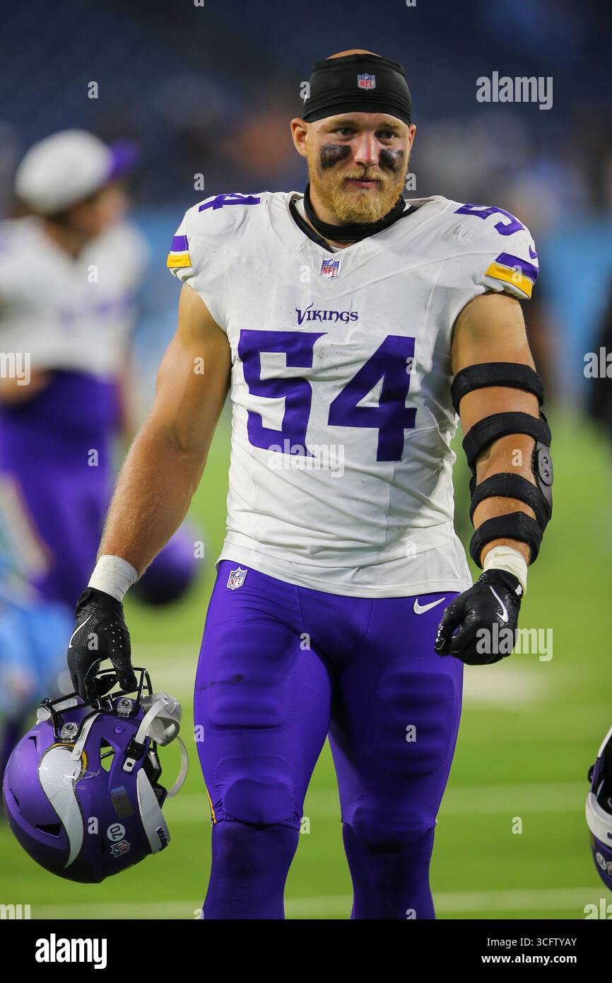 Minnesota Vikings outside linebacker Bo Richter (54) walks off the ...