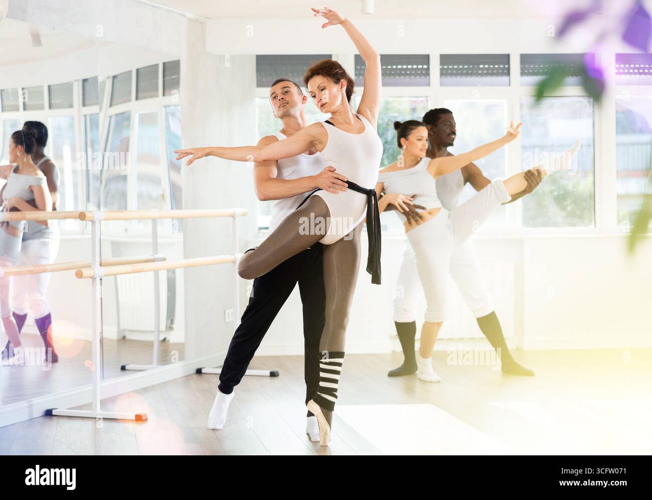 Man woman perform paired hi-res stock photography and images - Alamy