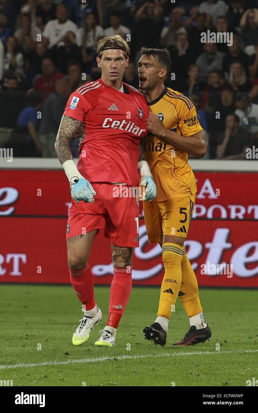 Adrian Semper of Pisa SC and Simone Canestrelli of Pisa SC during ...