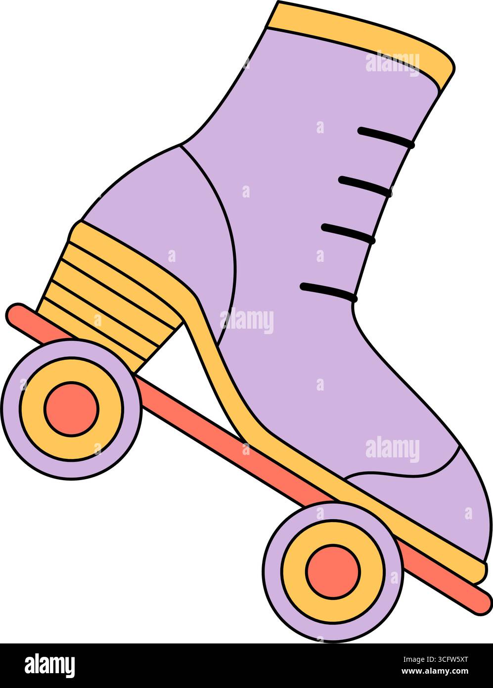 Retro roller disco Cut Out Stock Images & Pictures - Alamy