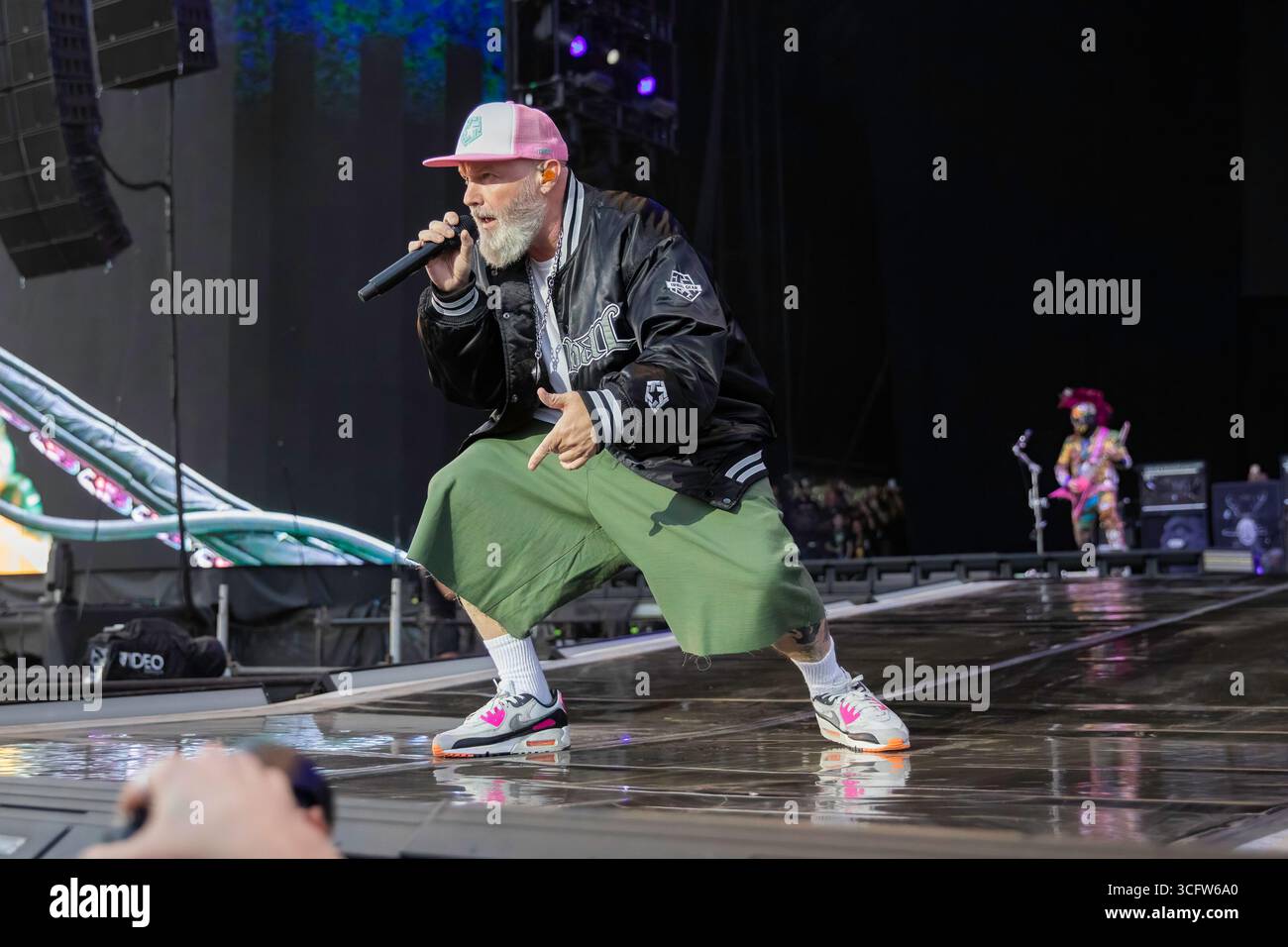 Leeds, England, 24th August, 2025. Limp Bizkit playing the Main Stage ...