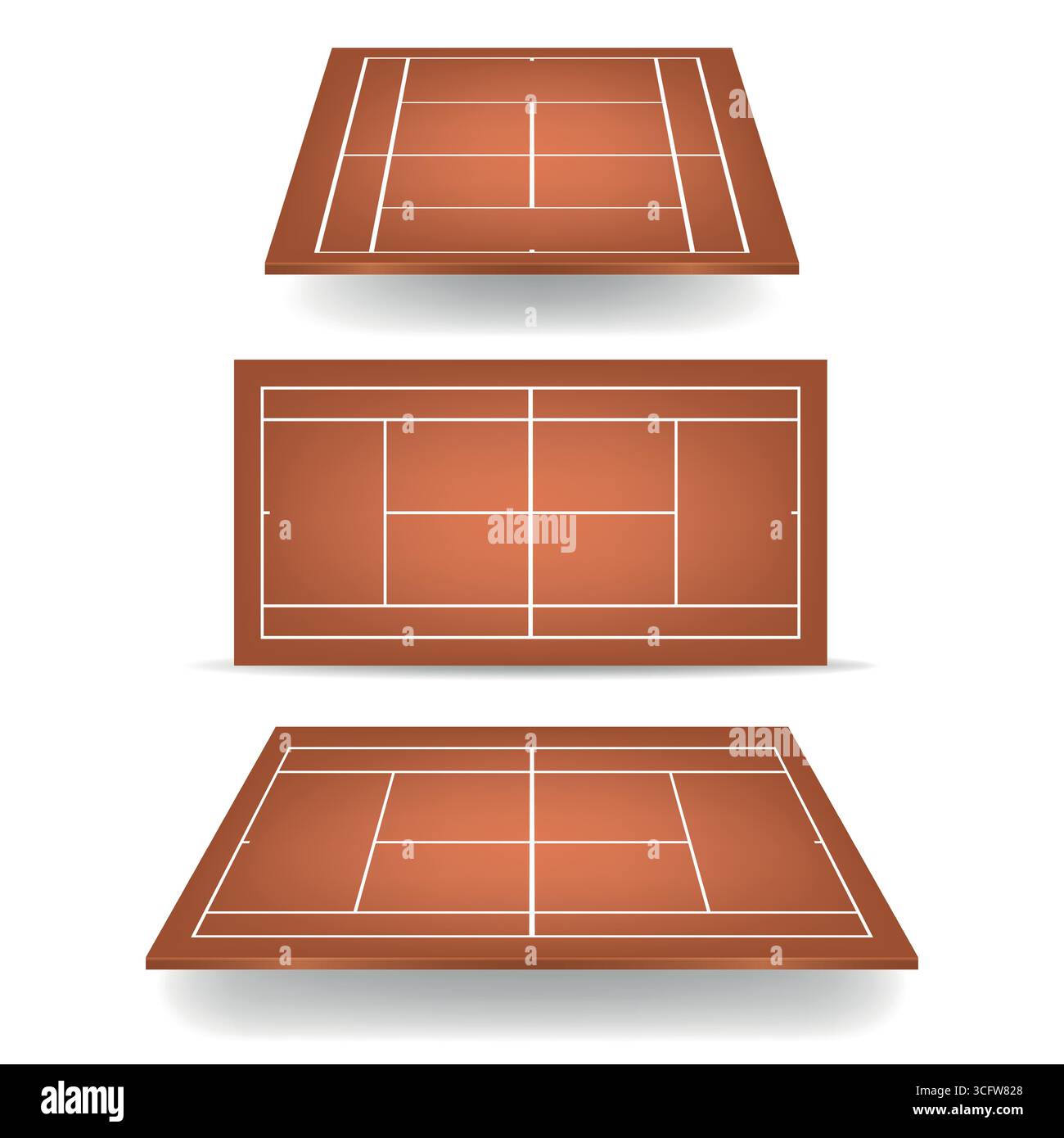 Vector Tennis Court Set. Professional Tennis Court Icon. Sports Ground ...