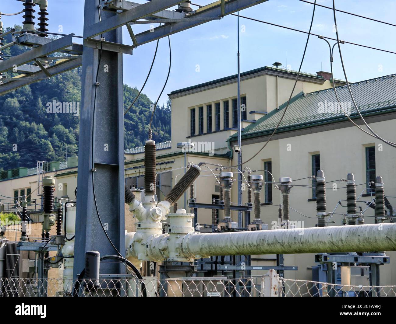 energy supply with a 380 kv power line and power pole energy supply ...