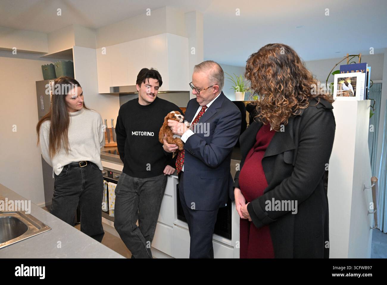 Prime Minister Anthony Albanese with Lachlan Baker, Abbey Woods ...