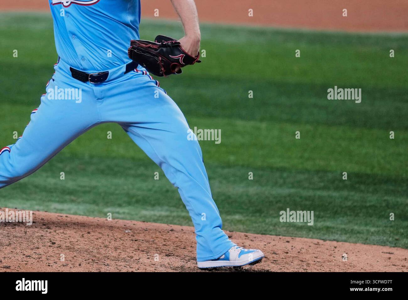Texas Rangers starting pitcher Merrill Kelly throws to the Cleveland ...