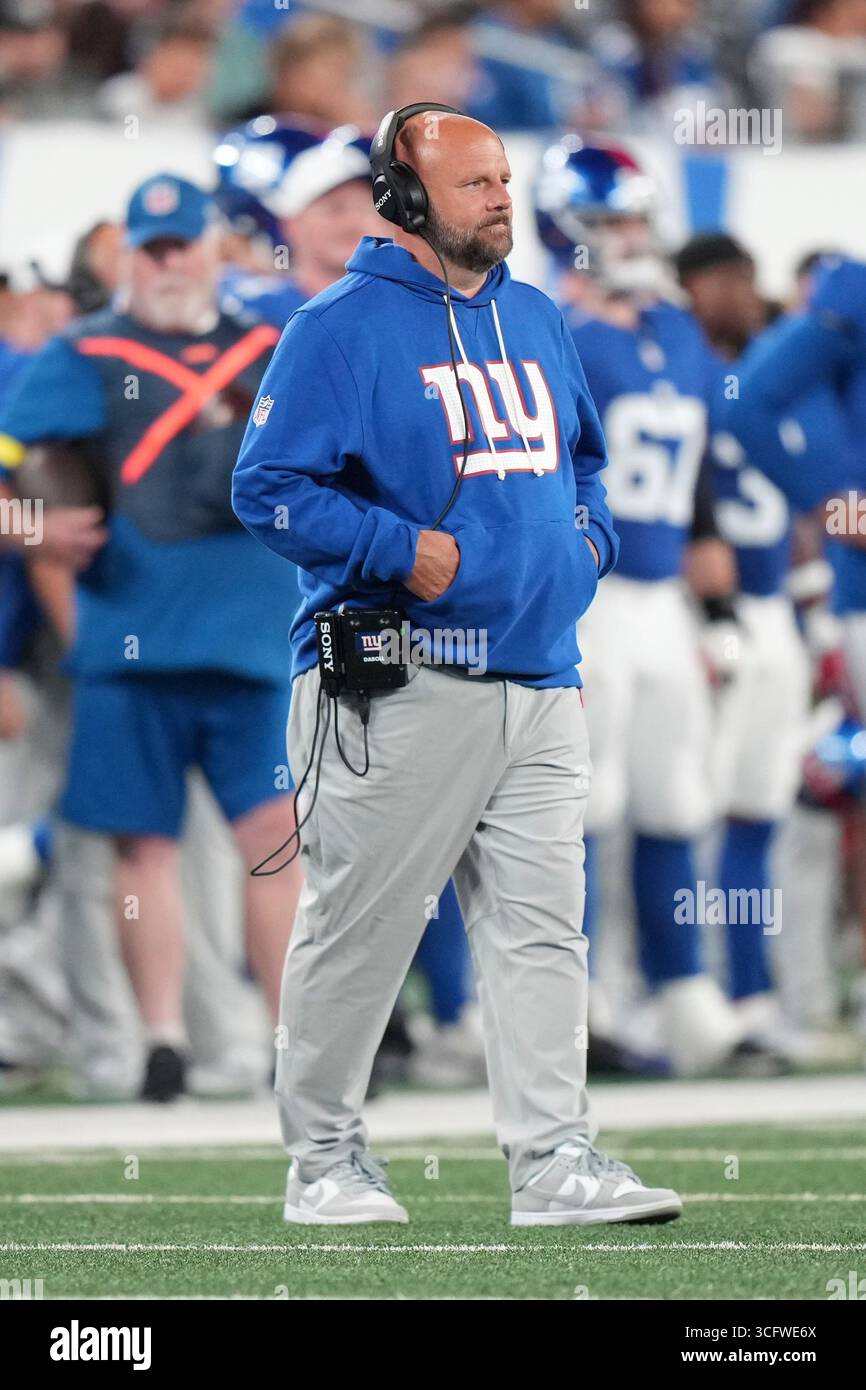New York Giants head coach Brian Daboll walks on the field during a ...