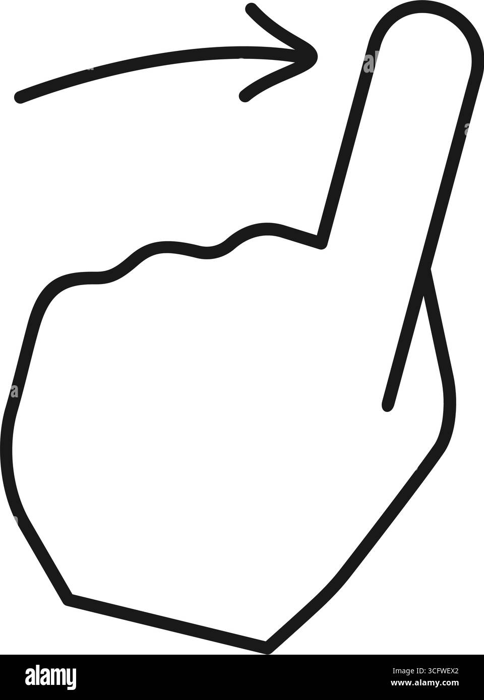 Tablet pointer arrow hand Cut Out Stock Images & Pictures - Alamy