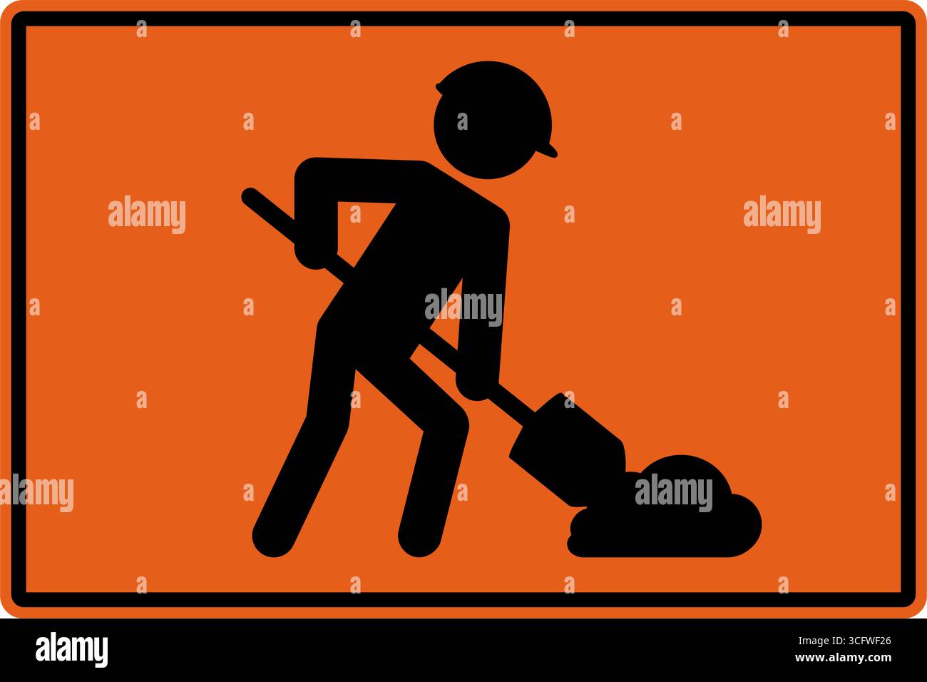 Caution men working Stock Vector Images - Alamy
