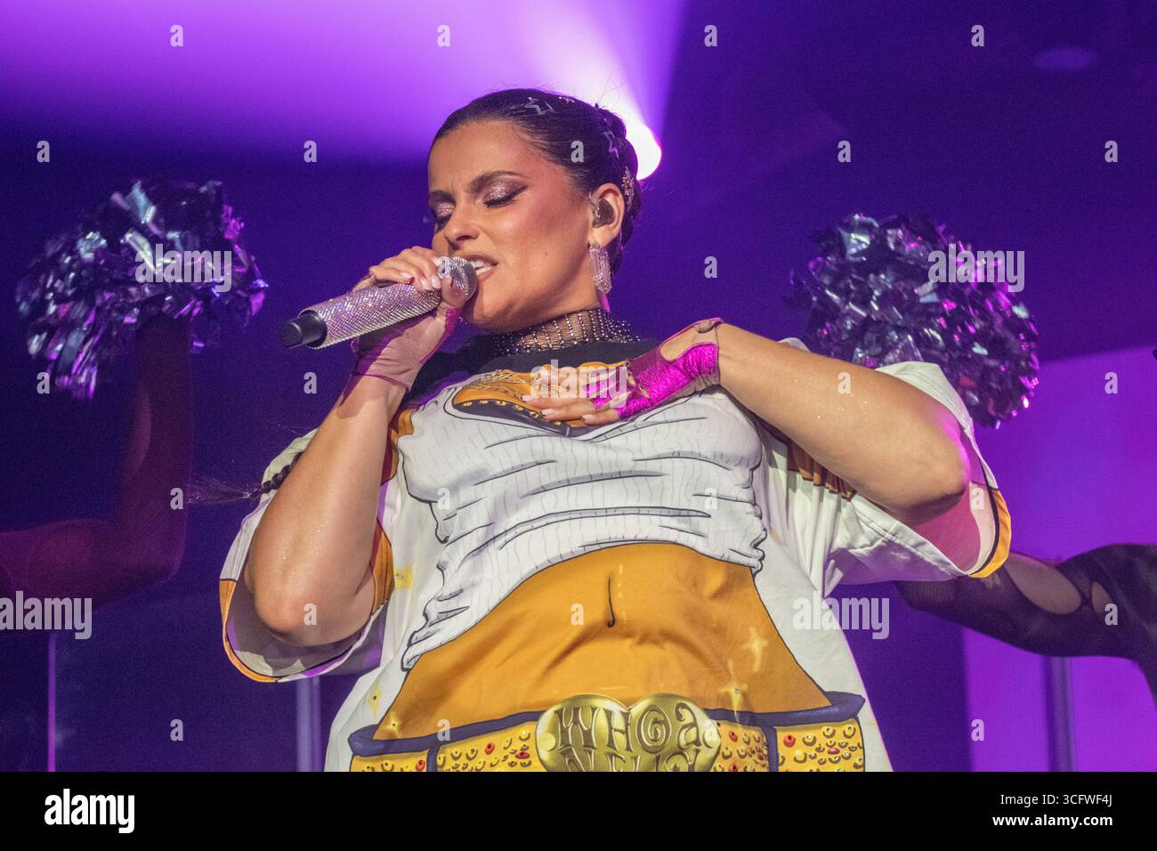 Nelly Furtado sings at Mayfield depot. Manchester Pride 2025. Manchester UK. Picture credit ...