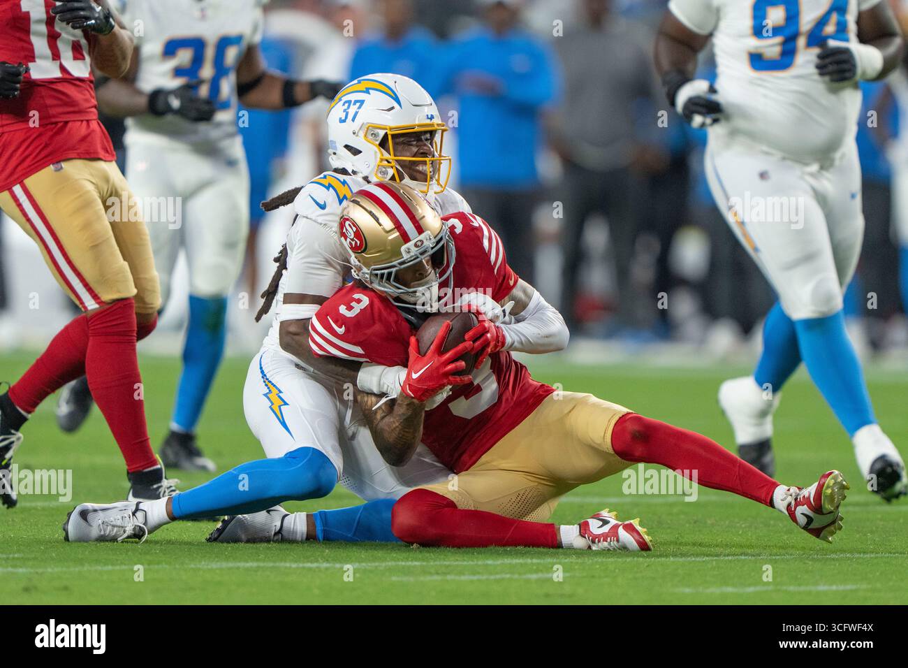 Aug 23, 2025; Santa Clara, California, USA; Los Angeles Chargers ...