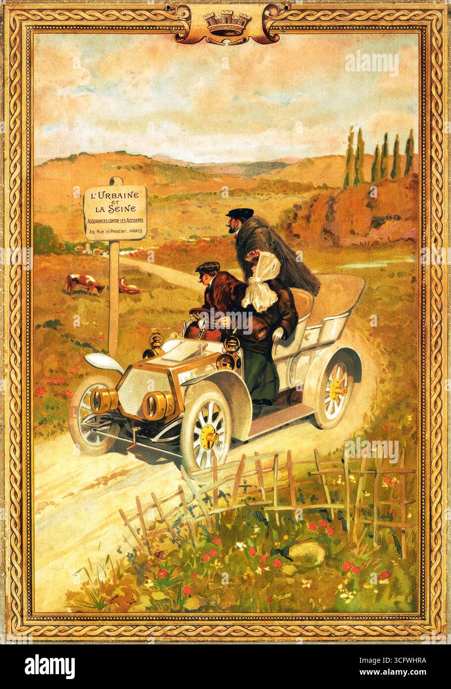 1900 car ad france hi-res stock photography and images - Alamy