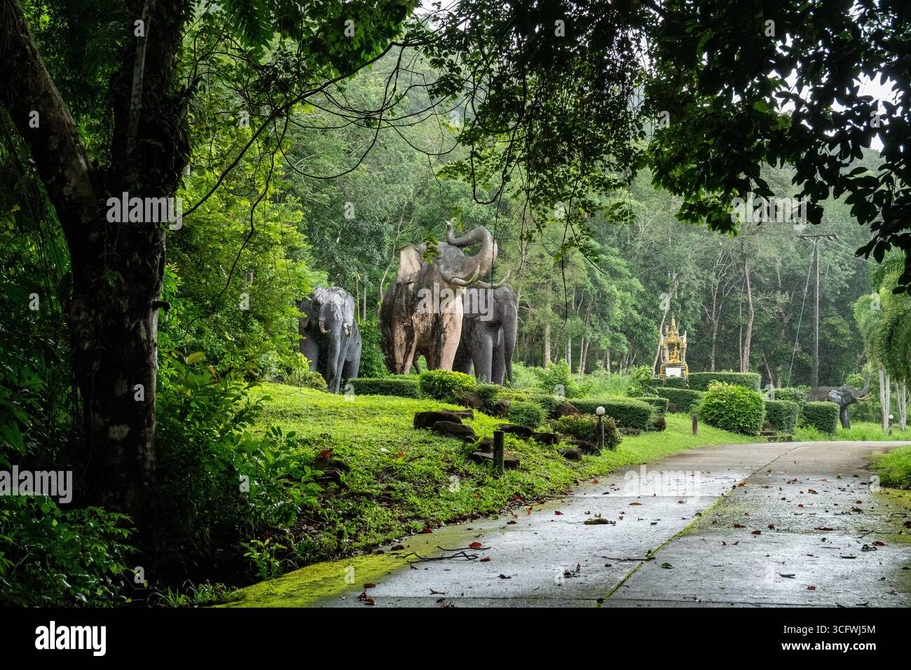 A view of the park of the abandoned Koh Chang Grand Lagoona Resort on ...