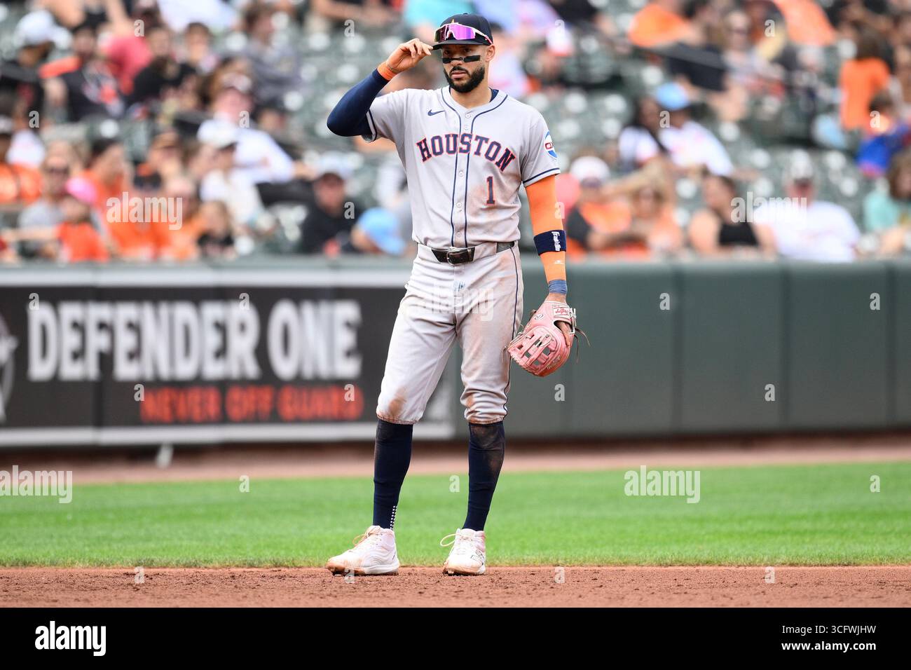 Houston Astros third baseman Carlos Correa (1) in action a baseball ...