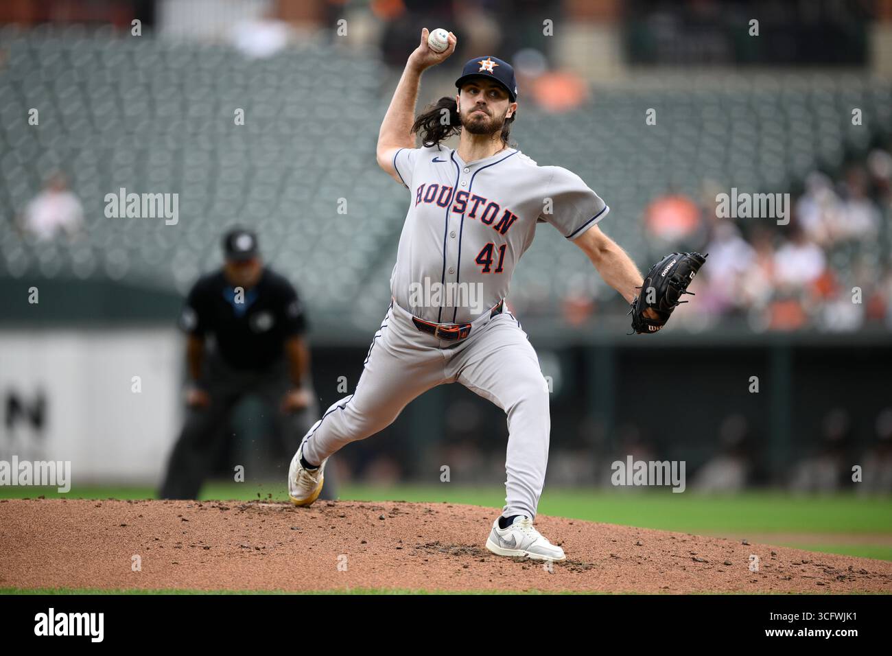 Houston Astros starting pitcher Spencer Arrighetti (41) in action a ...