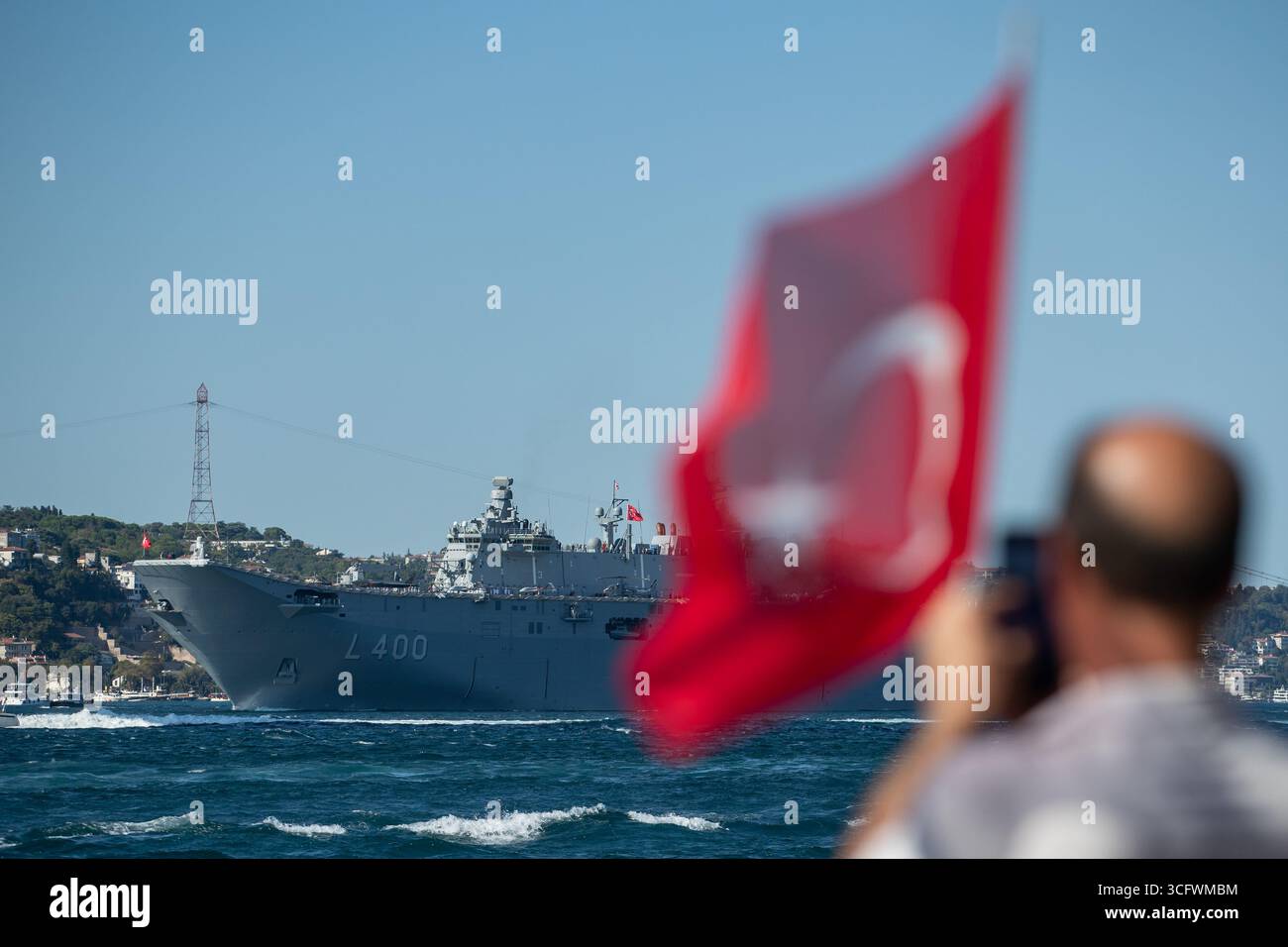 Turkey's first amphibious assault ship, the TCG Anadolu seen at the ...