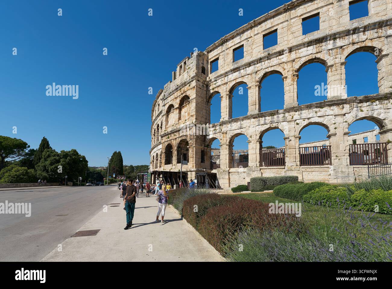 The Arena in Pula, Croatia. The Amphitheater from Roman times is the ...