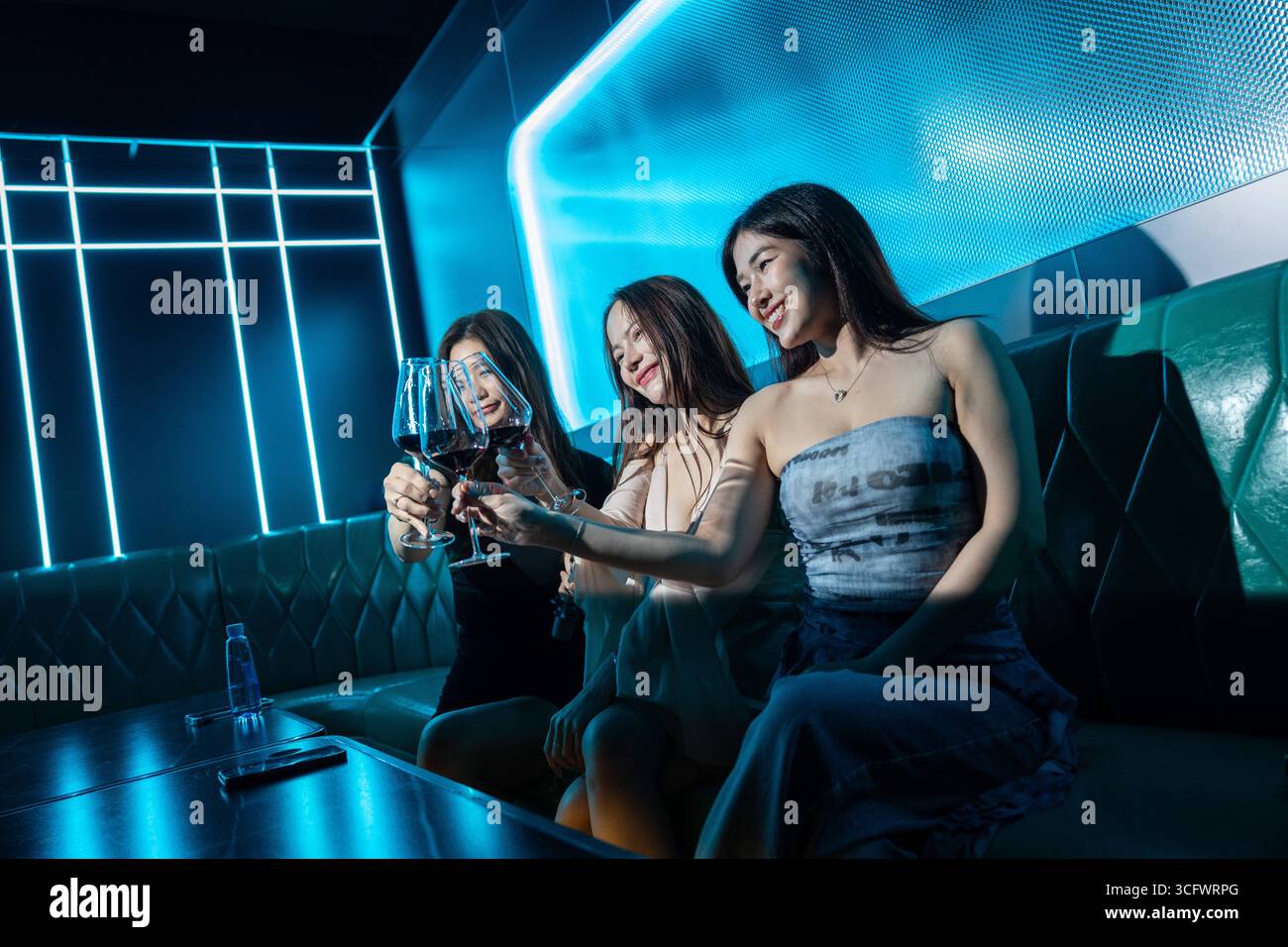 Hong Kong Big Boss Generation Nightclub reopening People drinking inside a karaoke room at the ...