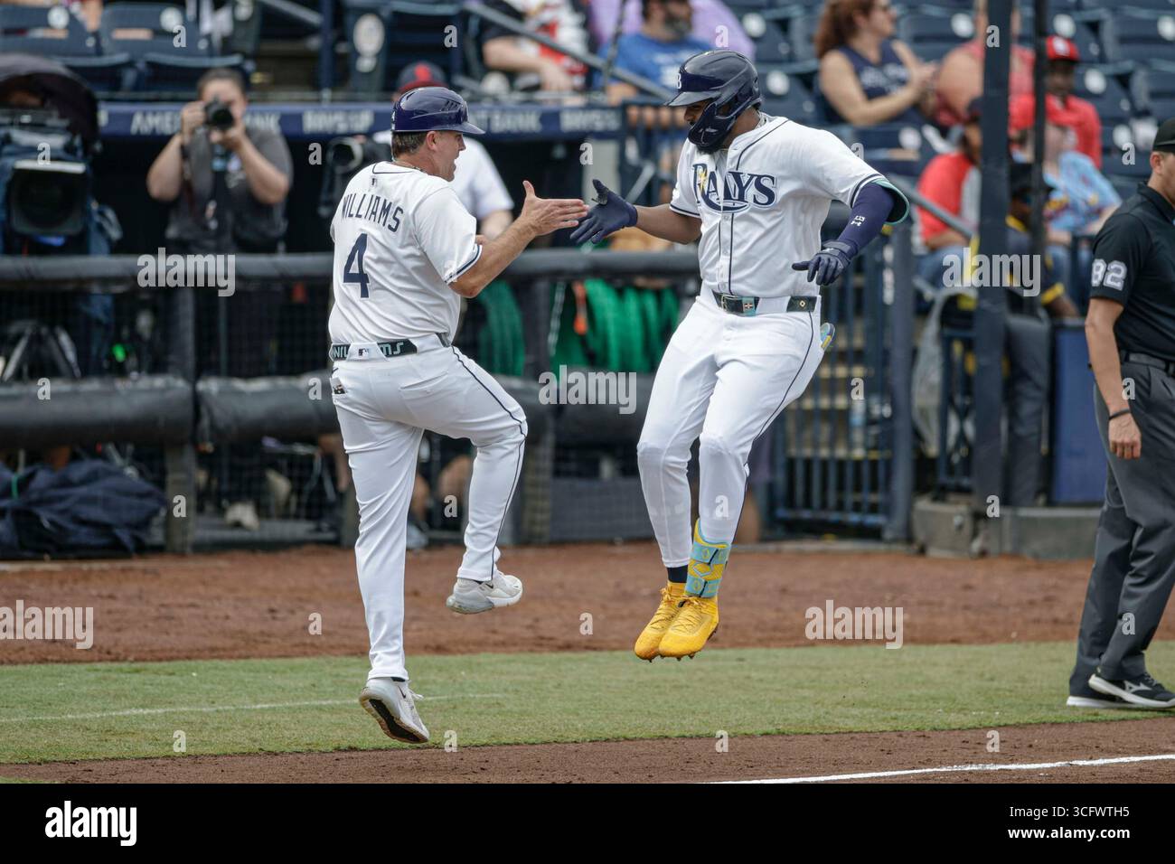 Tampa, FL USA: Tampa Bay Rays third base coach Brady Williams (4 ...