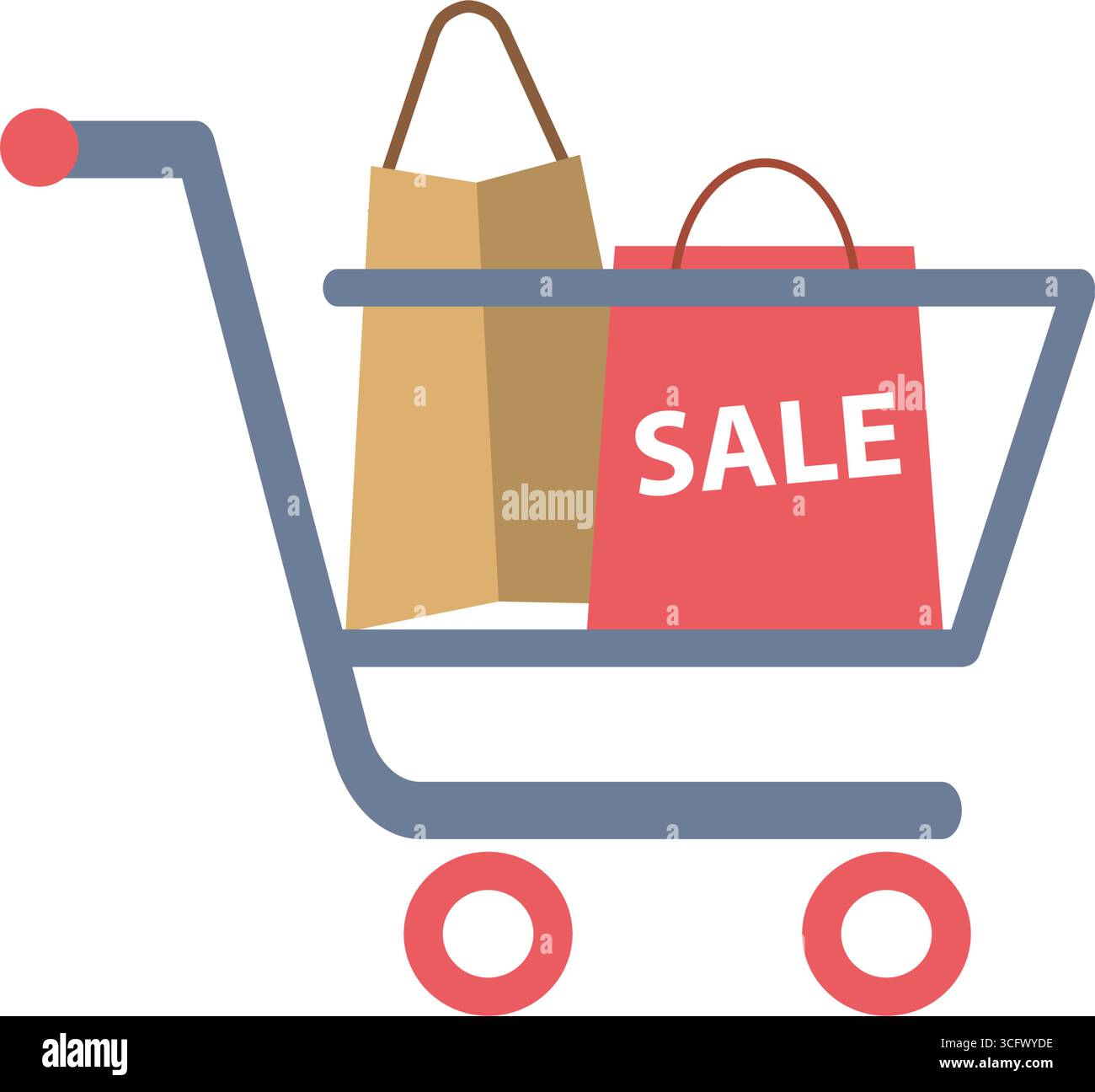 Minimalist shopping cart icon Stock Vector Images - Alamy