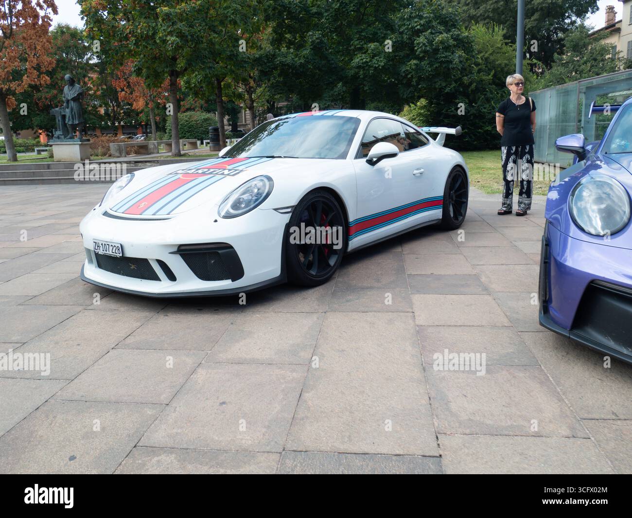 Cremona, Italy August 22nd 2025 White Porsche 911 GT3 Martini Racing ...