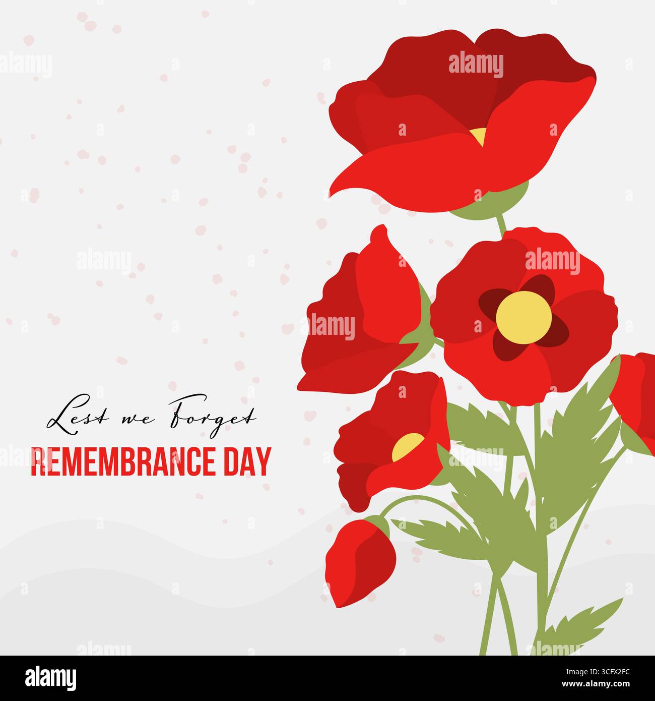 illustration for remembrance day in flat design style Stock Vector ...