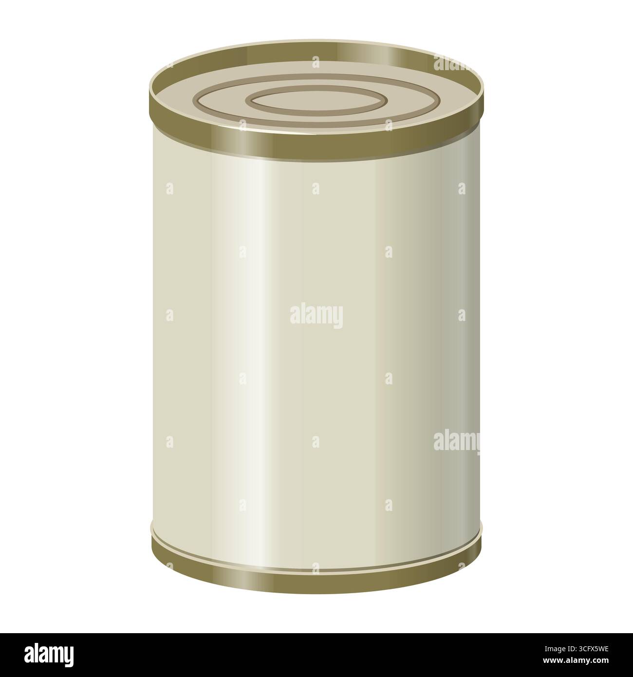Tin can mockup top Stock Vector Images - Alamy