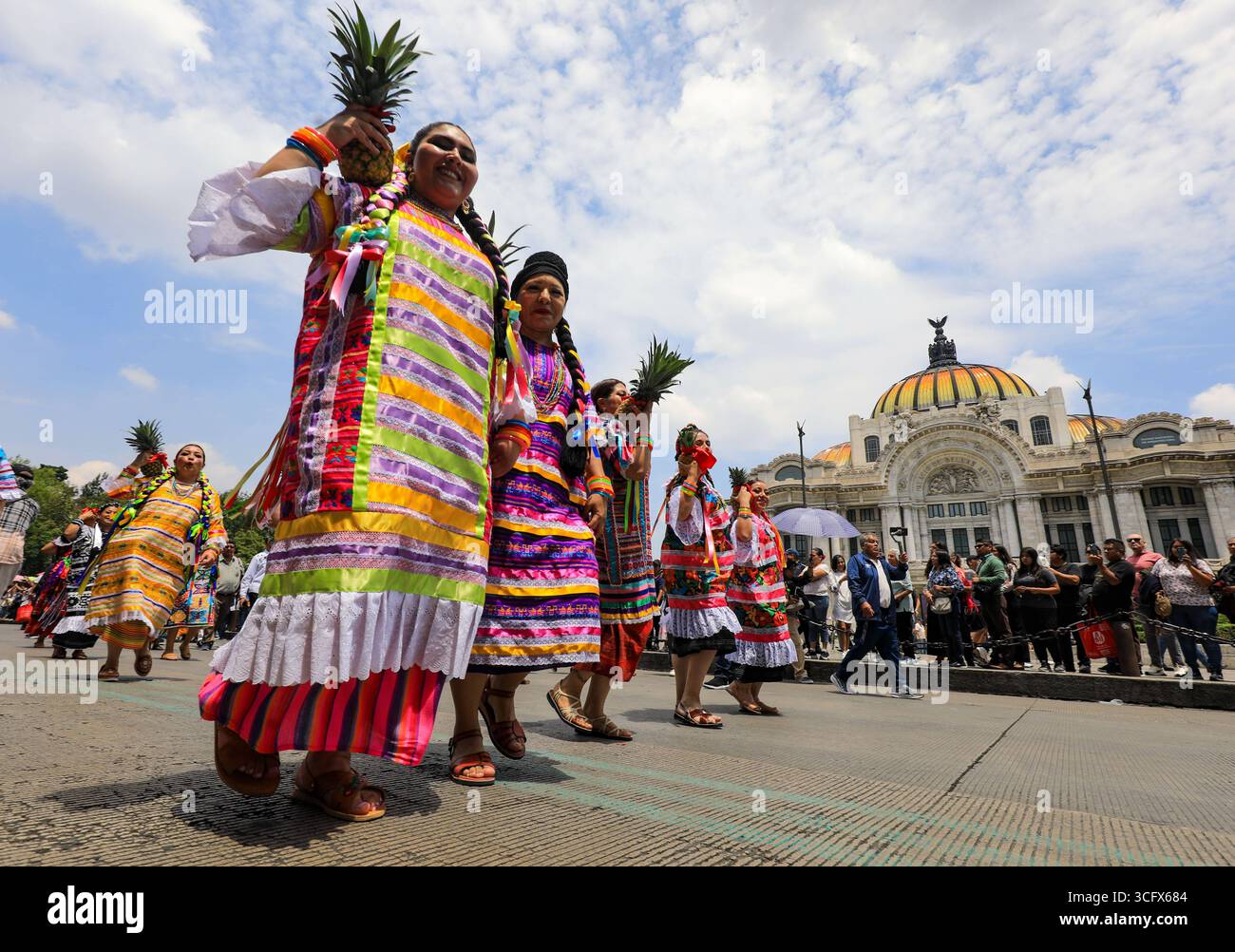 Indigenous Cultures Fair Closing Ceremony Parade Women wearing ...