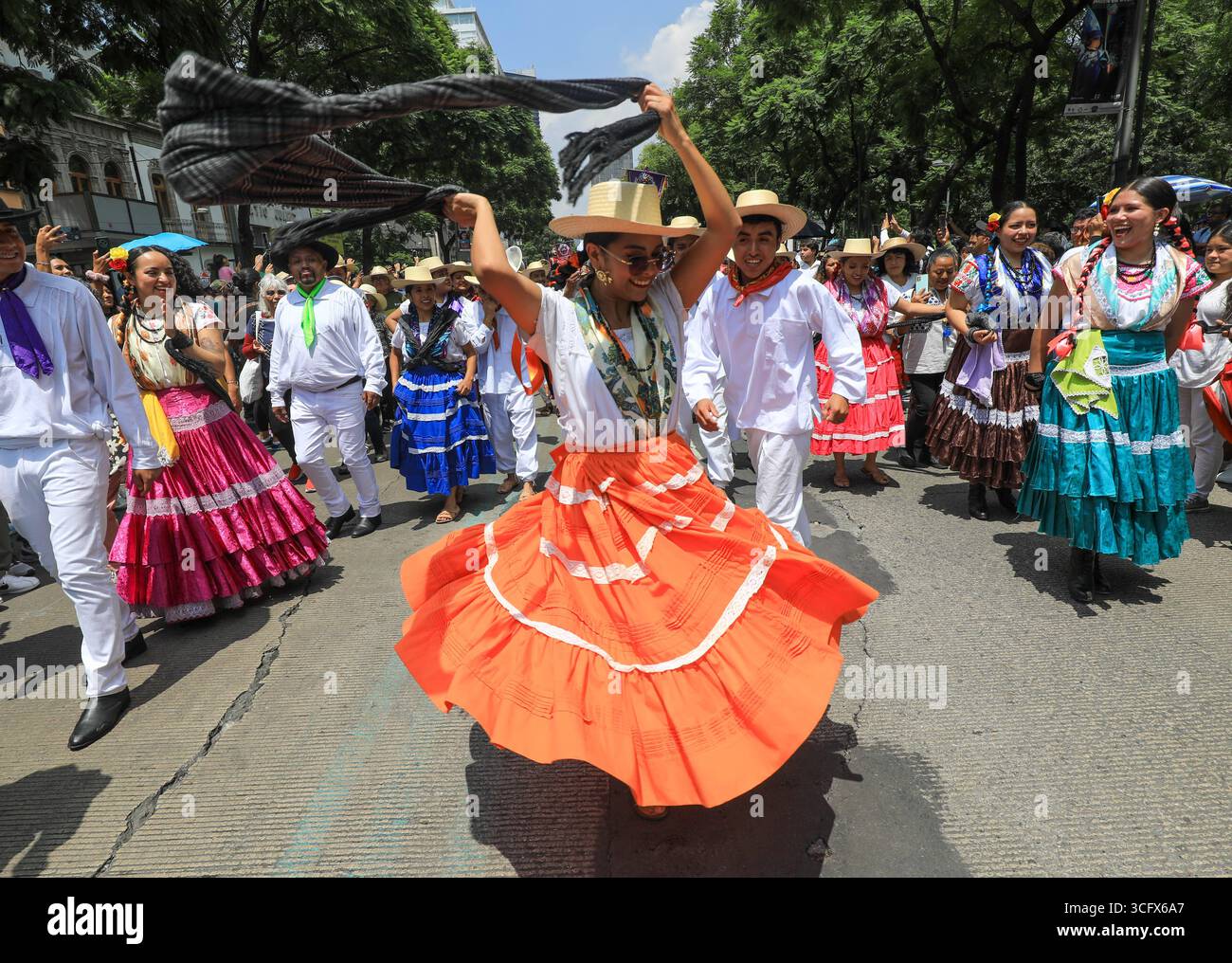 Indigenous Cultures Fair Closing Ceremony Parade Women wearing ...