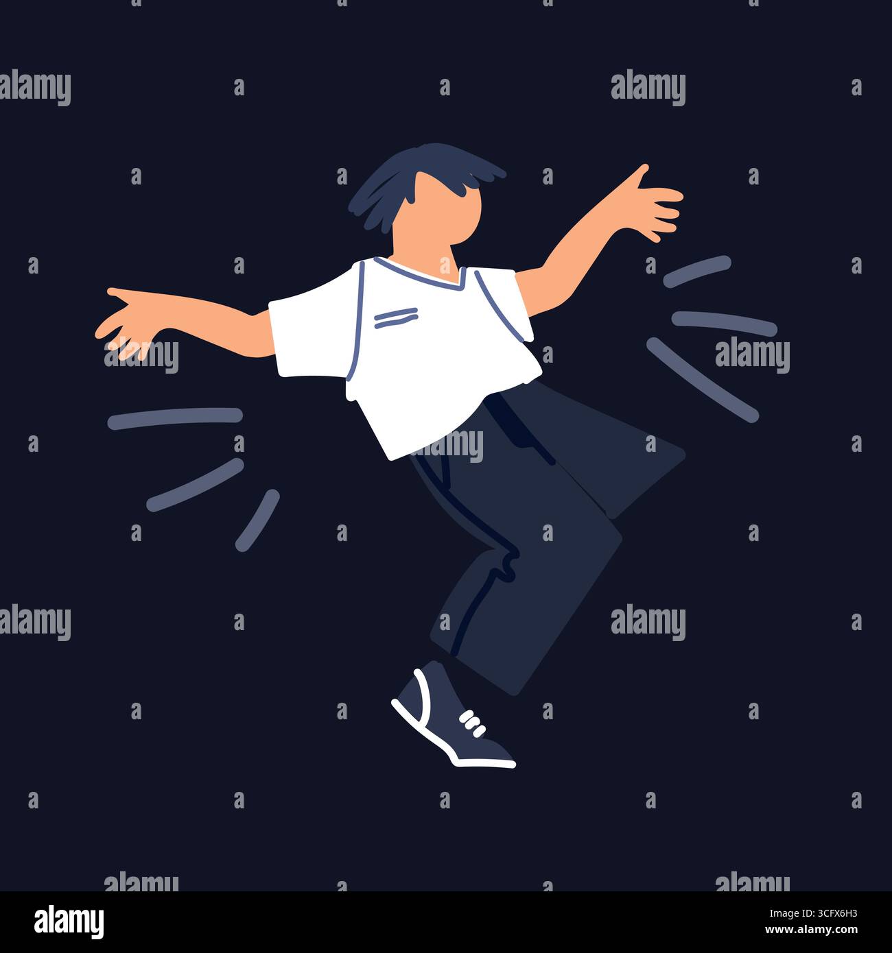 Dancing hip hop man in Stock Vector Images - Alamy