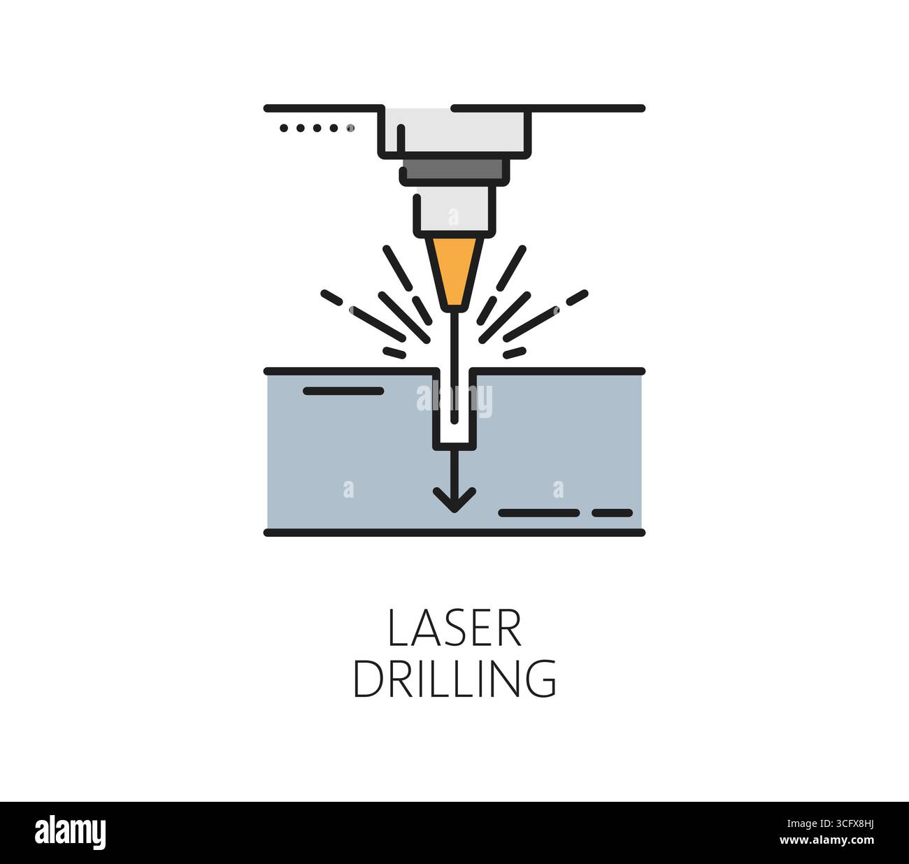 Drilling machine cnc machine Stock Vector Images - Alamy