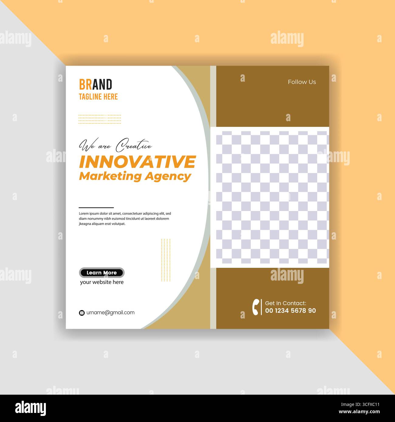 Modern digital marketing agency roll-up banner design featuring innovative services and branding ...