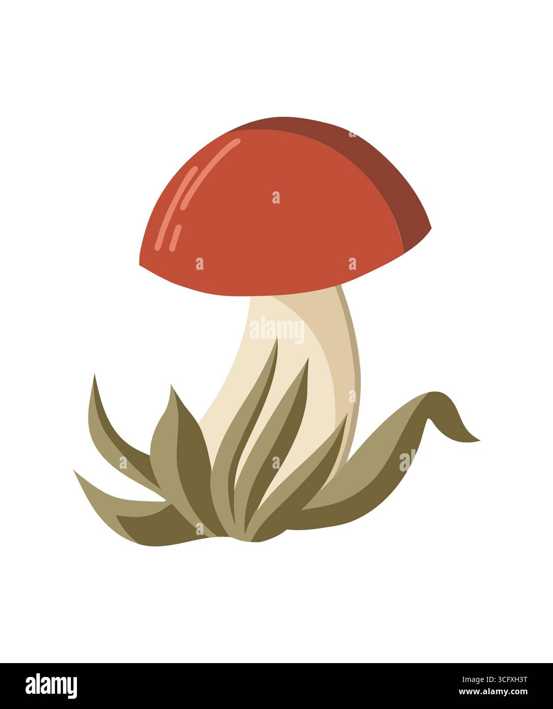 Cute cartoon red mushroom Stock Vector Images - Alamy
