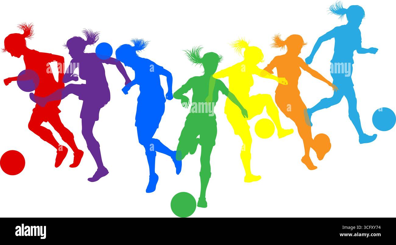 Female athletes football Cut Out Stock Images & Pictures - Alamy