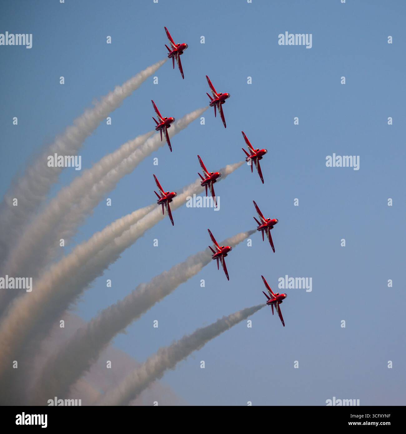 BAE Hawk T1A aircraft of the Royal Air Force Aerobatic Team, The Red ...