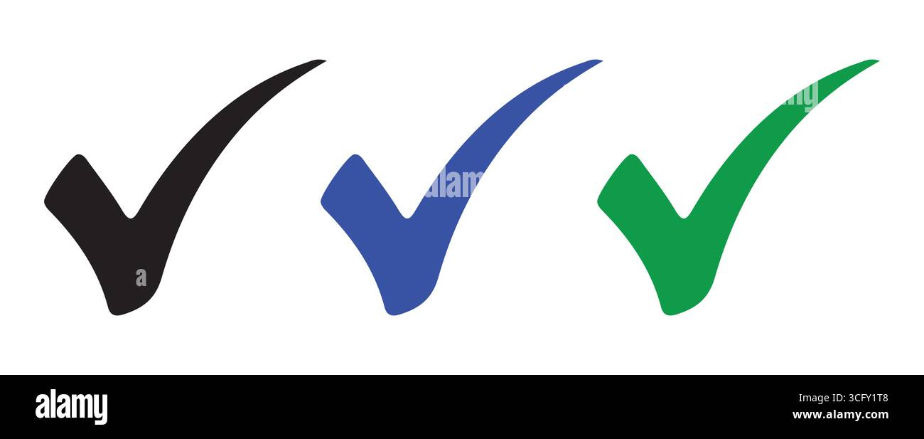 Check mark minimal icons Stock Vector Images - Alamy