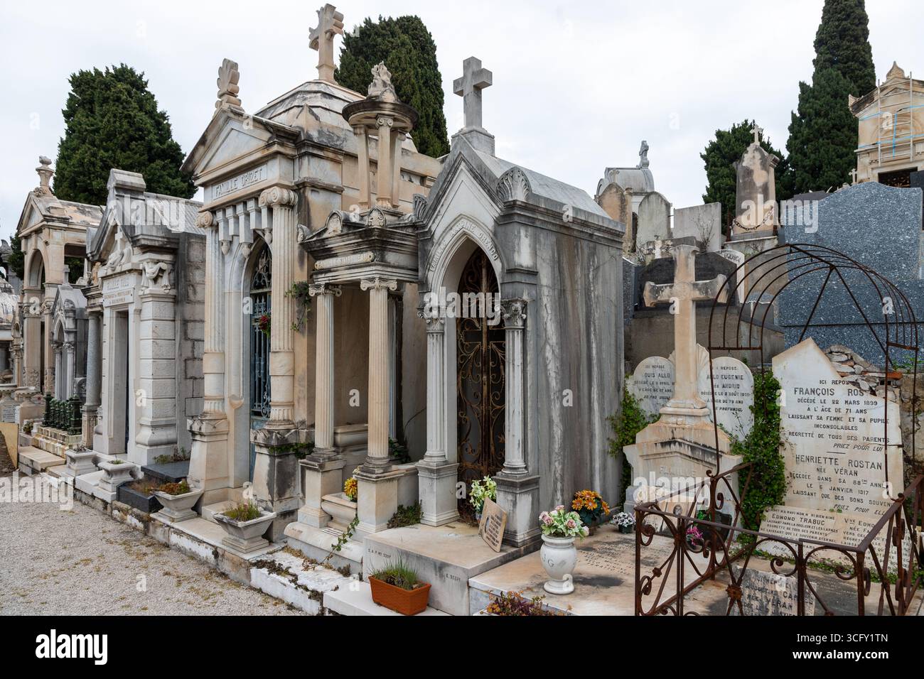 The Cimetière du Château in Nice, France, stands on the old citadel and ...