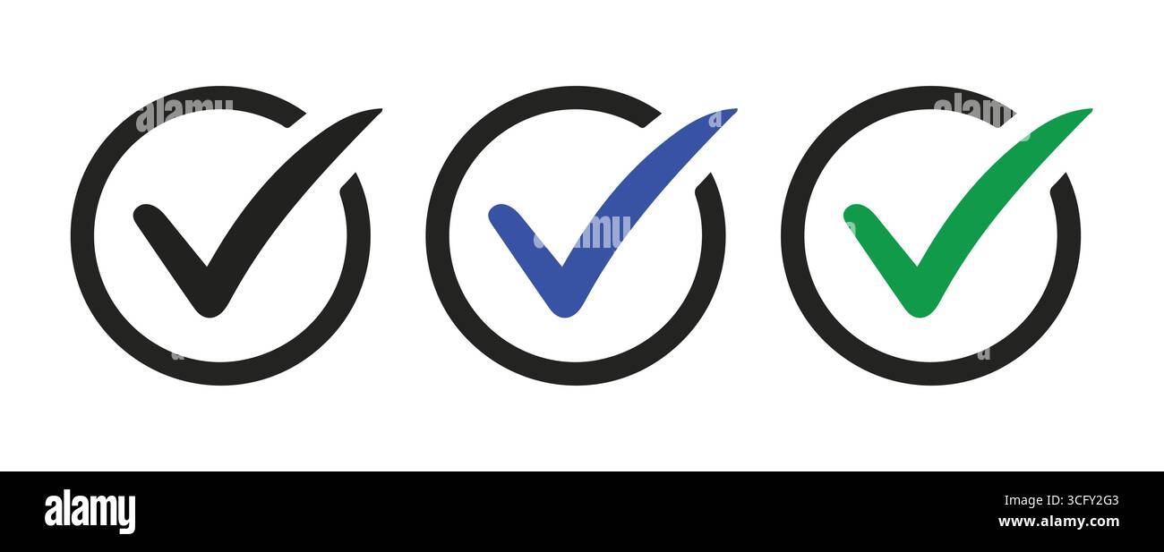 Check symbol in green Stock Vector Images - Alamy