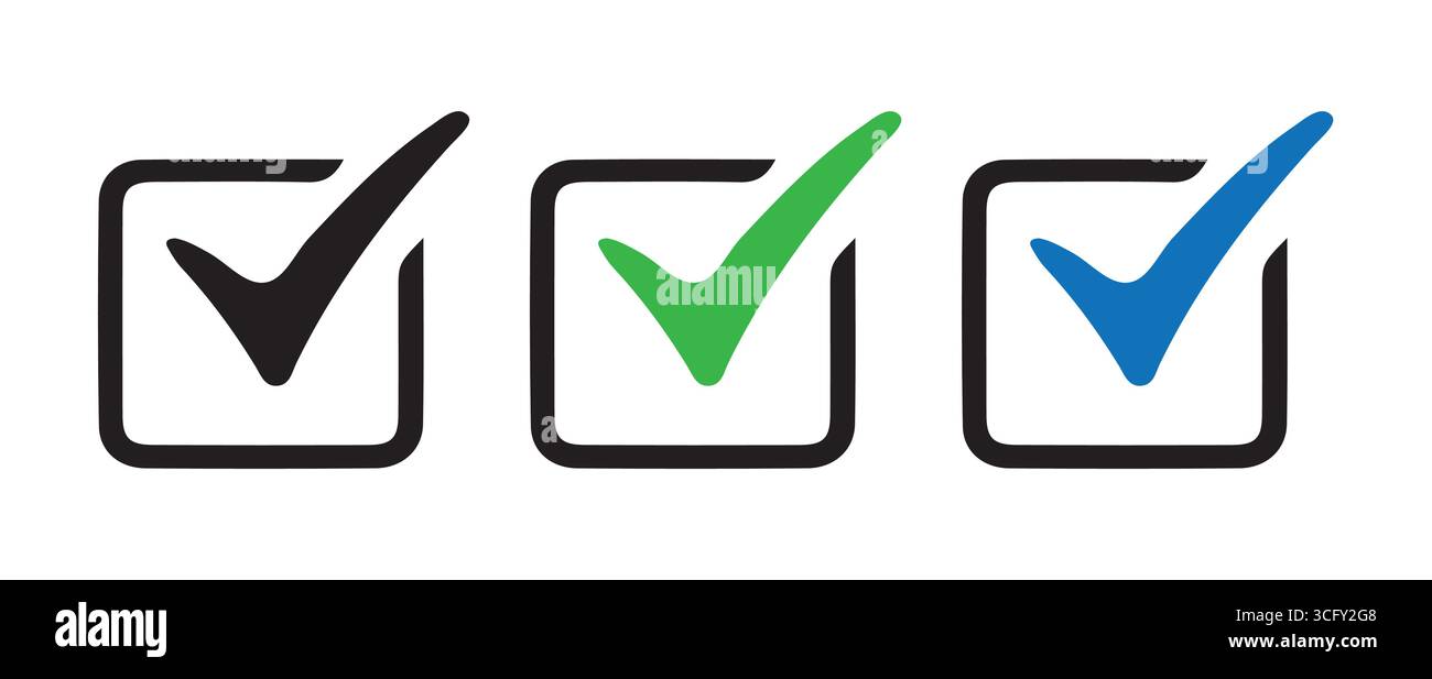 Green tick mark correct hi-res stock photography and images - Alamy